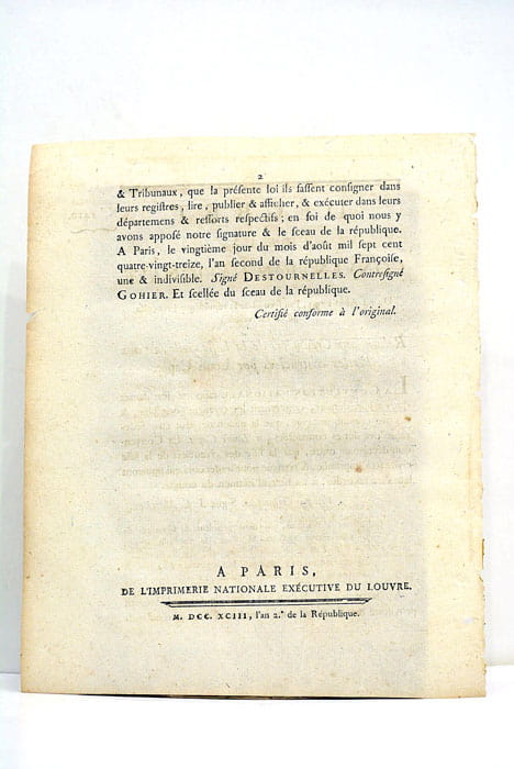 DÉCRET CRÉANCIERS DE la liste civile et aux dettes Louis Capet Paris ...